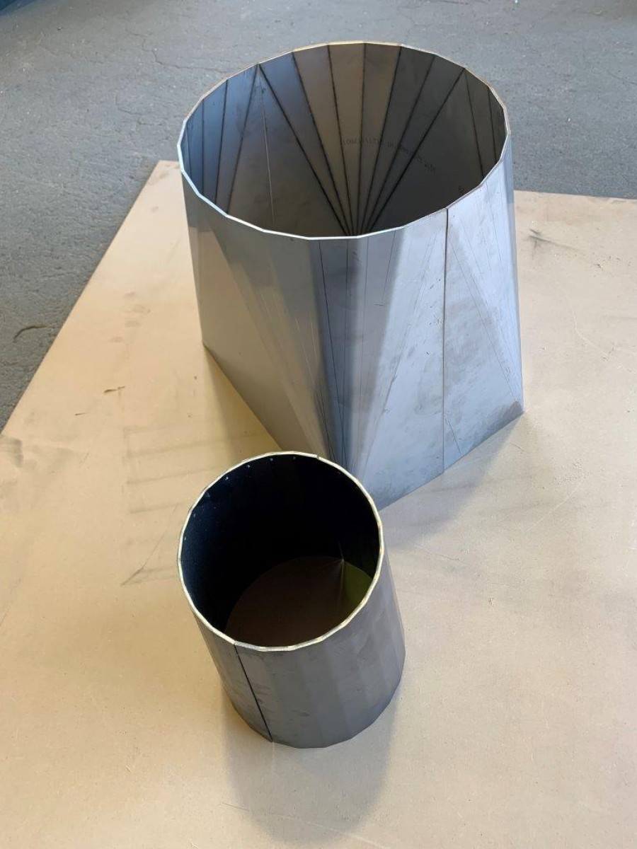 Stainless Steel Transitions, Cylinders, and Funnels